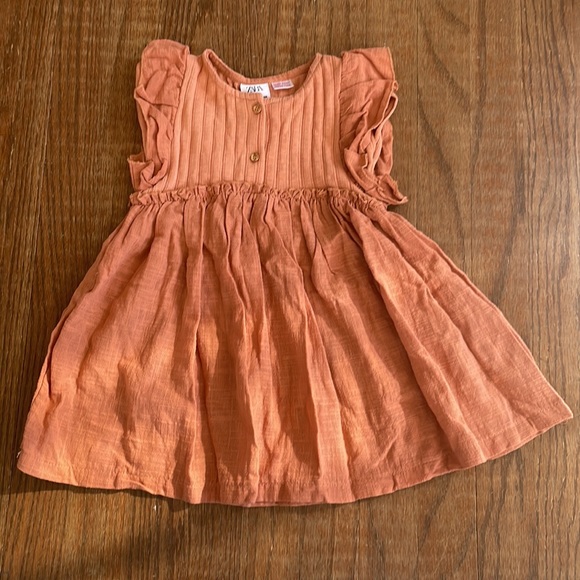 Zara | Dresses | Rusty Light Orange Zara Baby Girl Dress | Poshmark